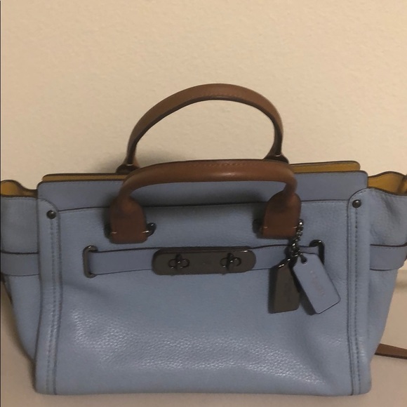 Coach | Bags | Coach Baby Blue Swagger Bag | Poshmark